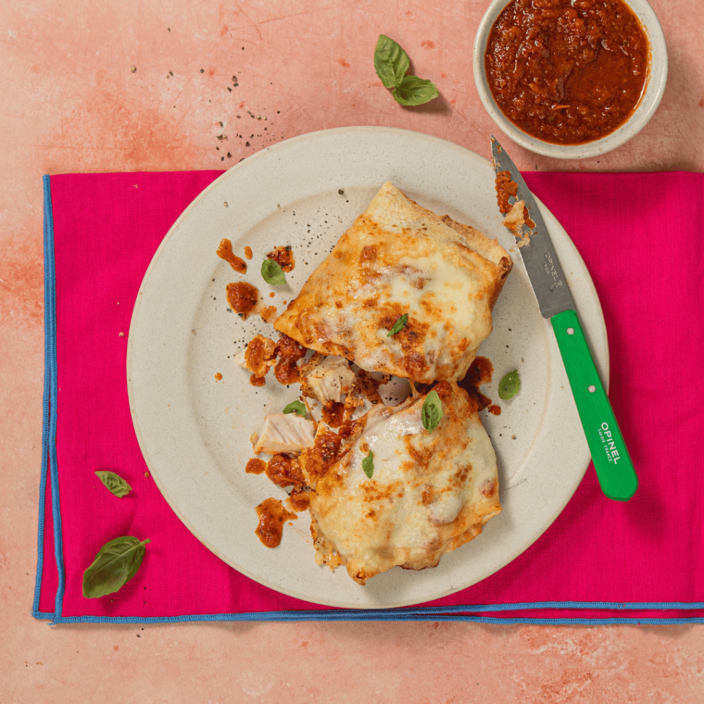 Air Fryer Chicken Parm Wrap | Bored of Lunch