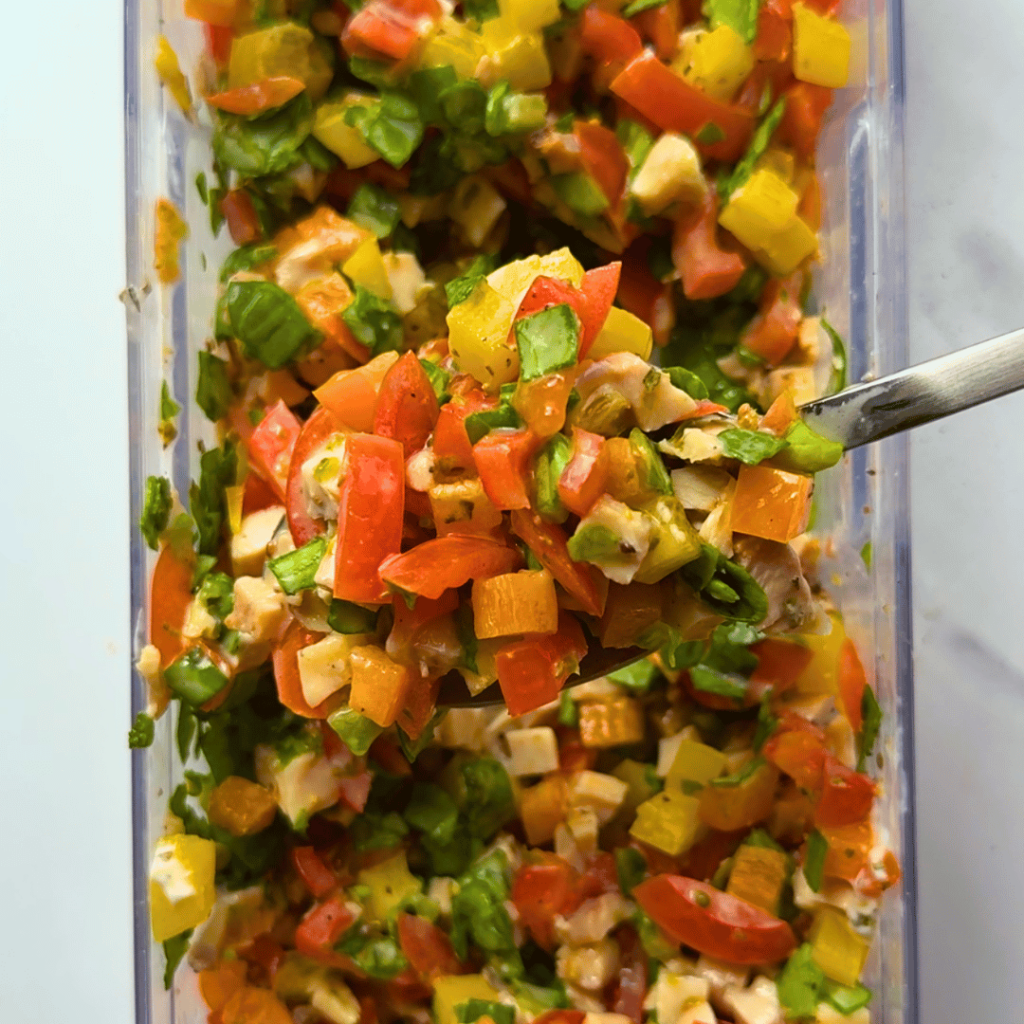 Chopped Lemon Pepper Chicken Salad | Bored of Lunch