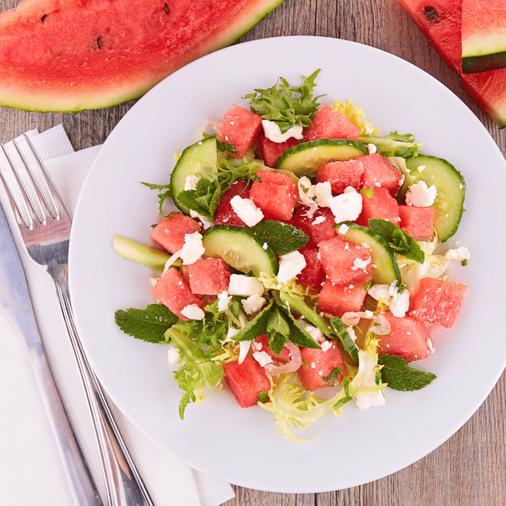Watermelon Feta Salad Recipe | Bored of Lunch