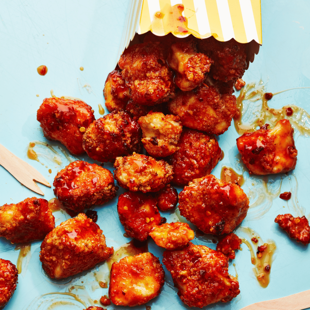 Fakeaway Style Sticky Halloumi Popcorn | Bored of Lunch