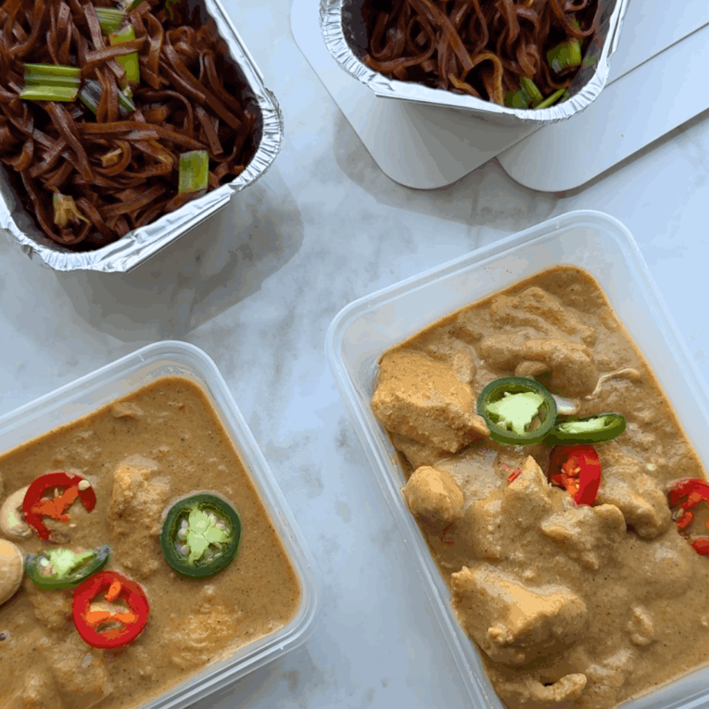 Slow Cooker Chicken Satay (Dump Bag Recipe)